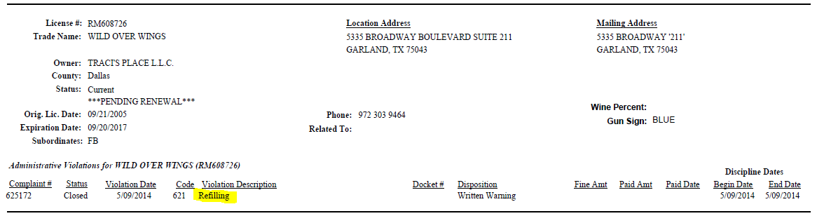 Wild Over Wings Garland Texas - SafeProof.org